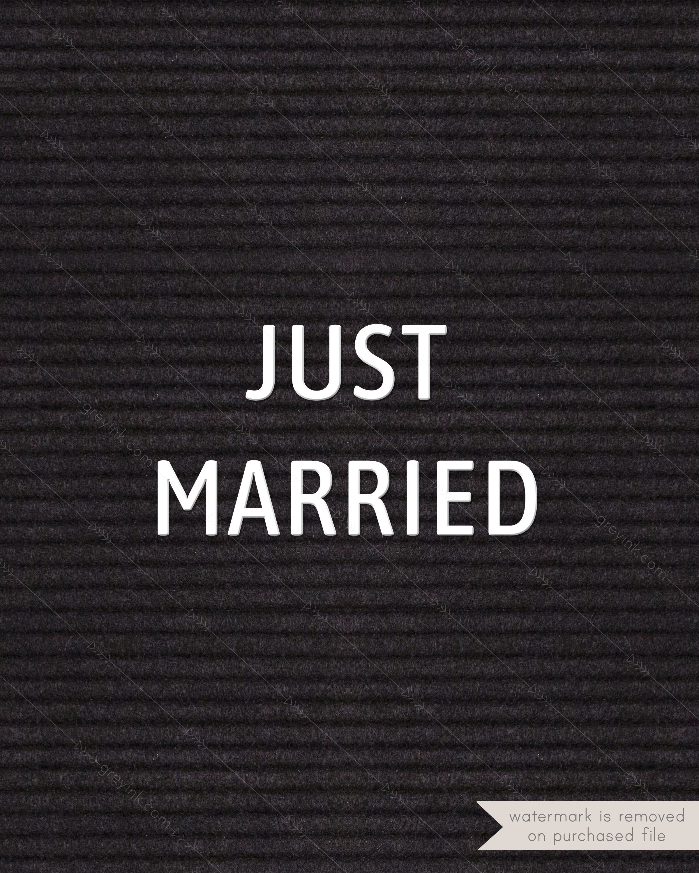 JUST MARRIED Letter Board Felt Board Wedding Download | Etsy