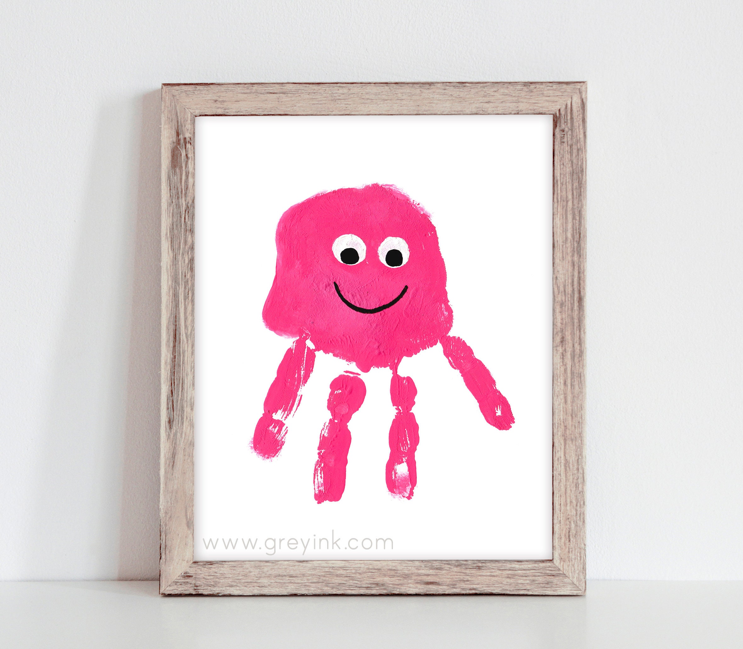 Handprint Alphabet Art Jellyfish Instant Download | Etsy