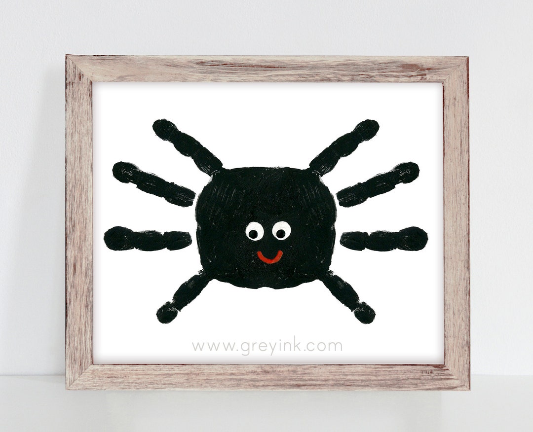 Handprint Alphabet Art Spider Instant Download - Etsy