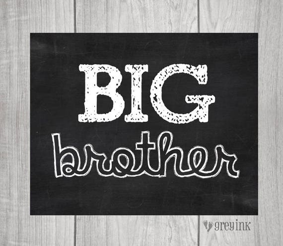BIG BROTHER 8x10 Printable Chalkboard Sign Instant Digital - Etsy