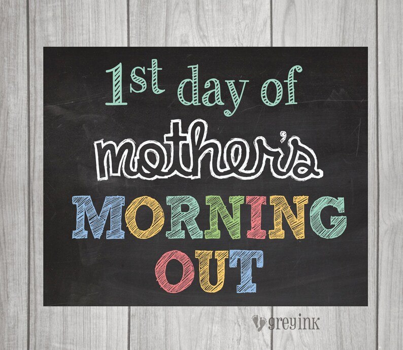 MOTHER'S MORNING OUT First & Last Day Chalkboard Signs 2 | Etsy