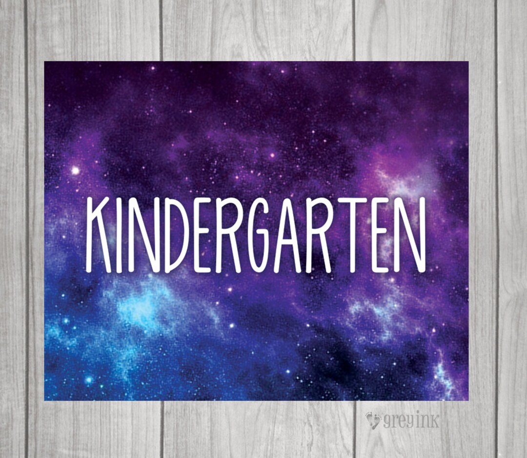 Galaxy Theme First Day of School Sign Kindergarten Back to School Signs ...