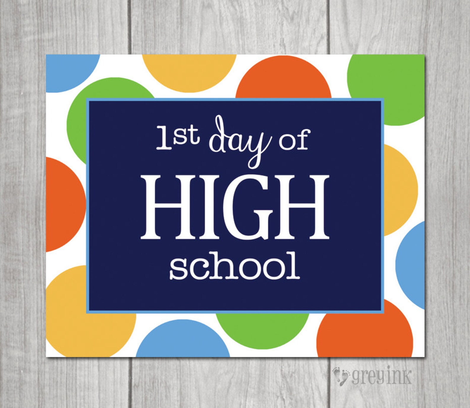 High School Multi Polka Dot Back to School First Day of - Etsy