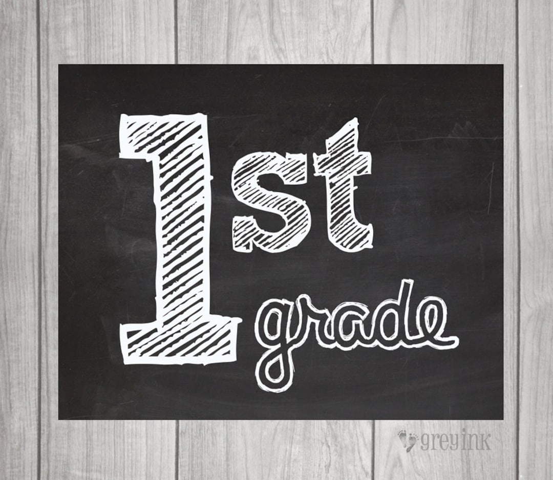 1ST GRADE Chalkboard Sign - Etsy