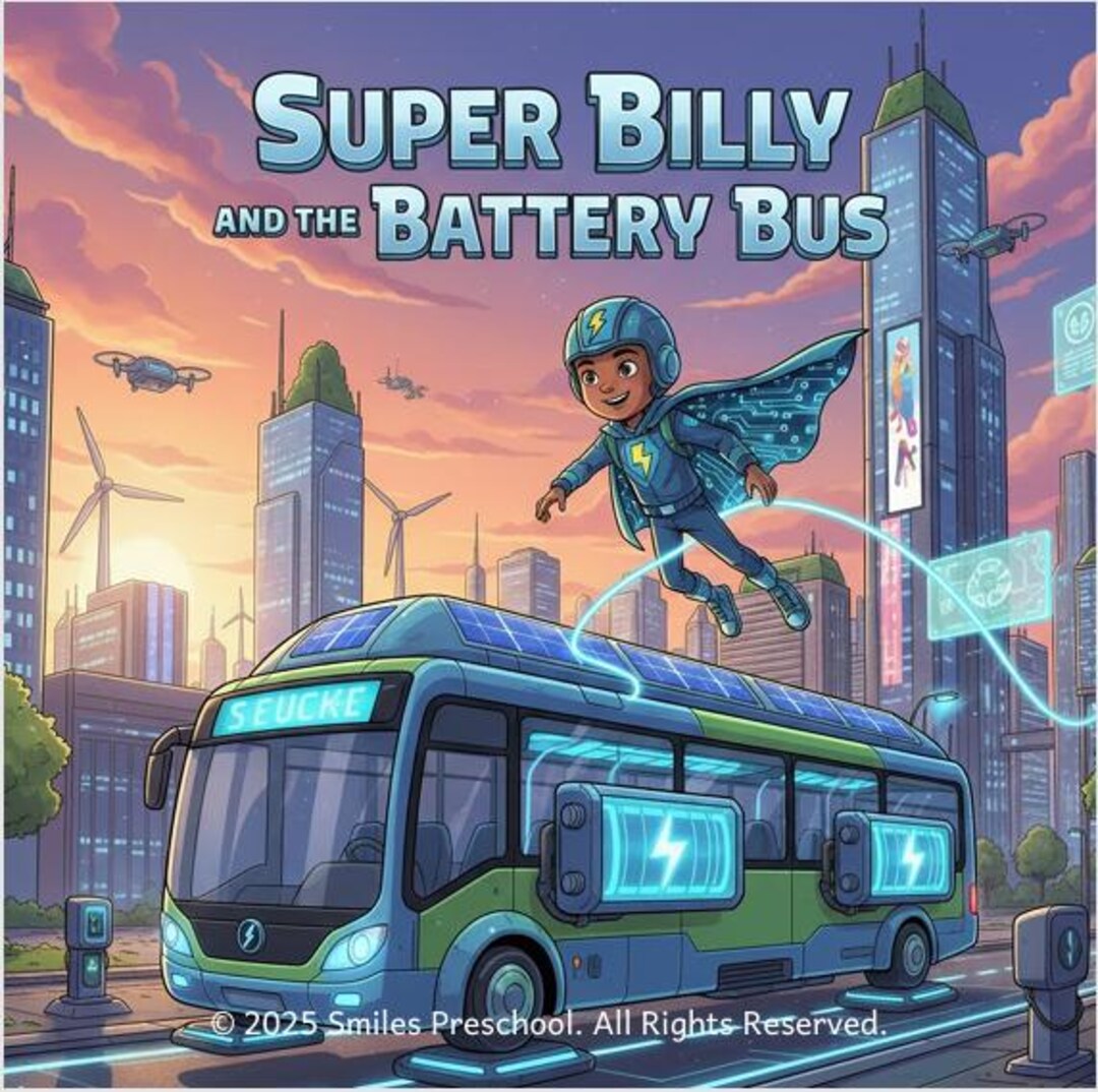 Super Billy and the Battery Bus - Etsy