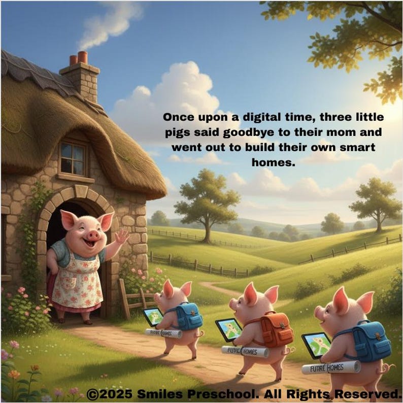 The Three Little Pigs and the Wi-fi Wolf - Etsy