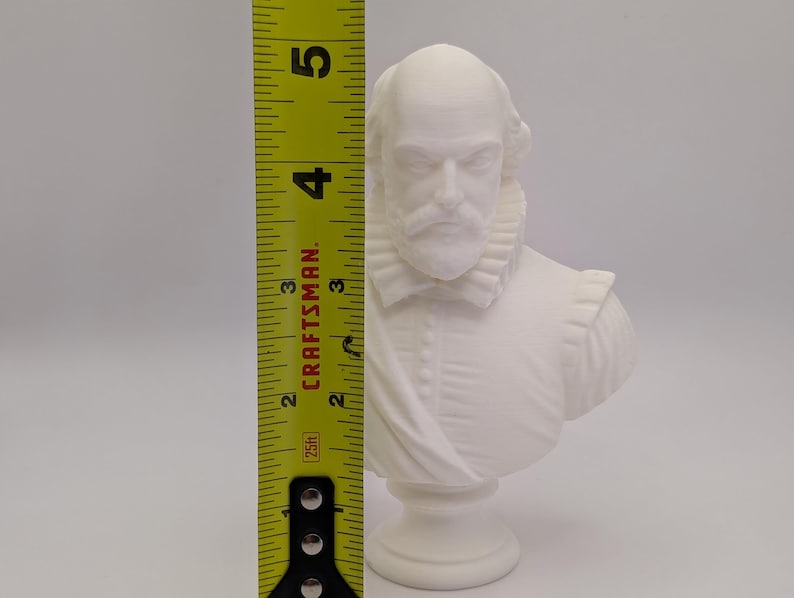 William Shakespeare Bust, 3D Printed Literary Sculpture, Classic ...