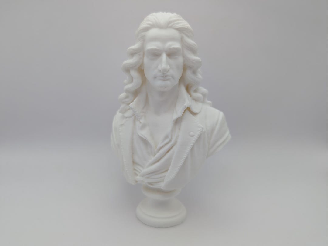 Isaac Newton Bust | 3D Printed Statue | Science Teacher Gift ...