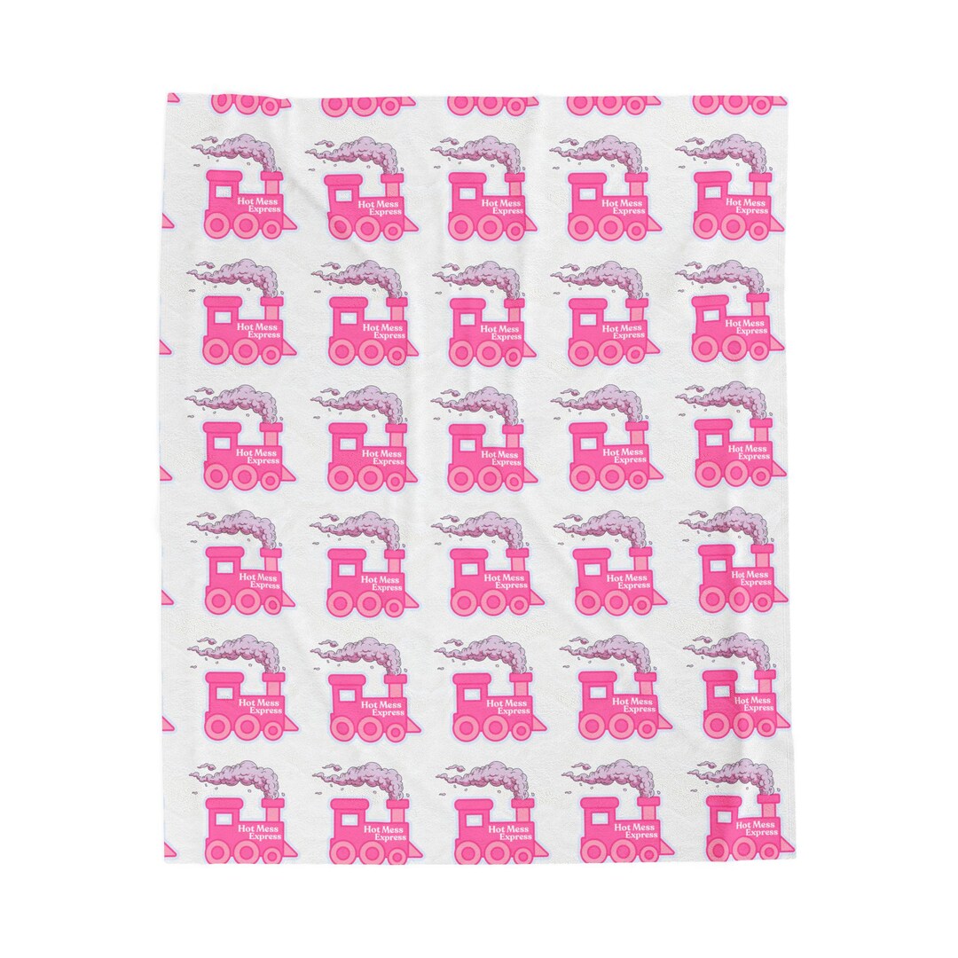 Pink Hot Mess Express Pattern Velvet Plush Blanket - Etsy