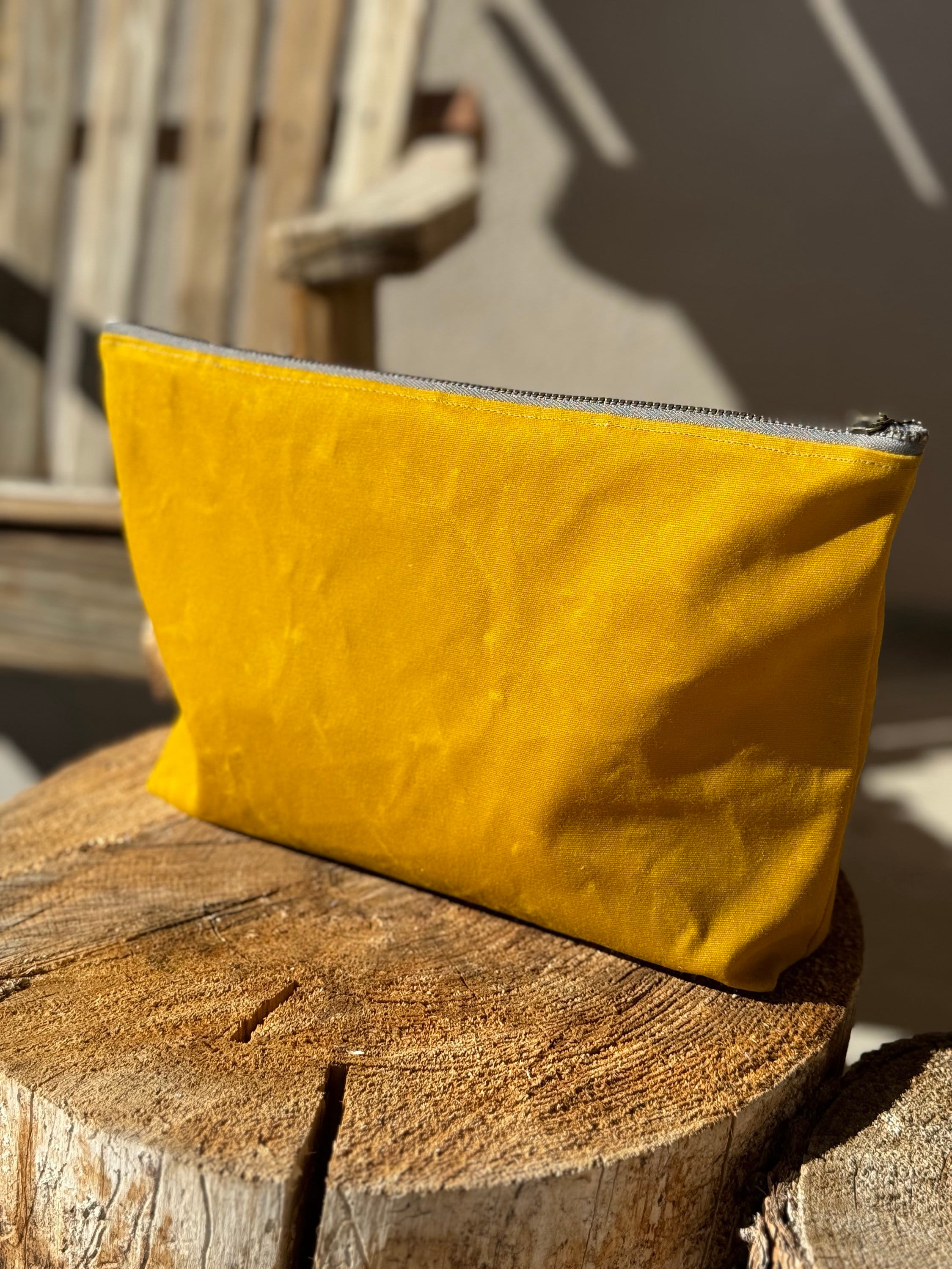 Waxed Canvas Utility Case Waxed Canvas Clutch Waxed Canvas Pouch Waxed ...