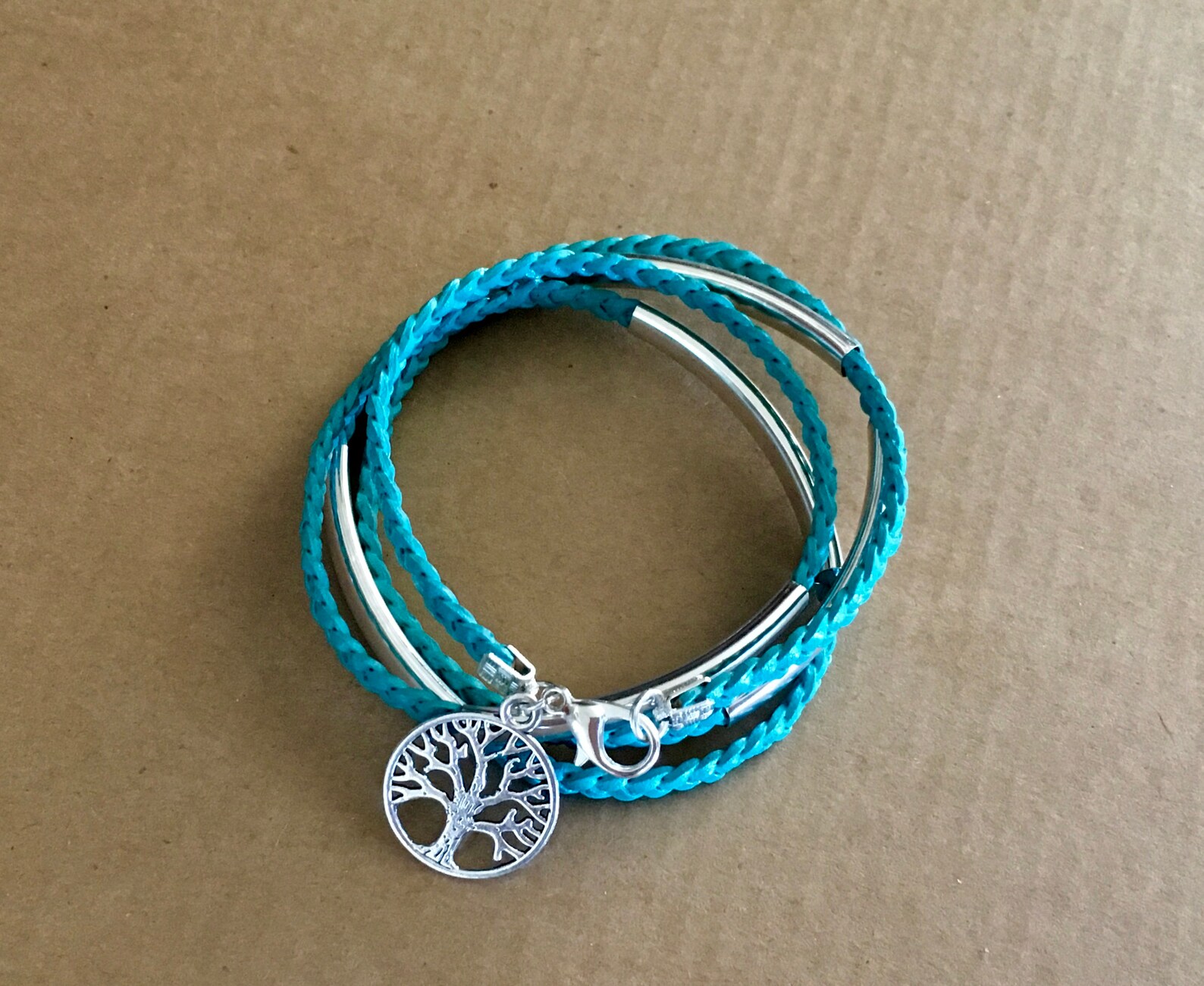 Leather Braid Wrap Bracelet - Etsy
