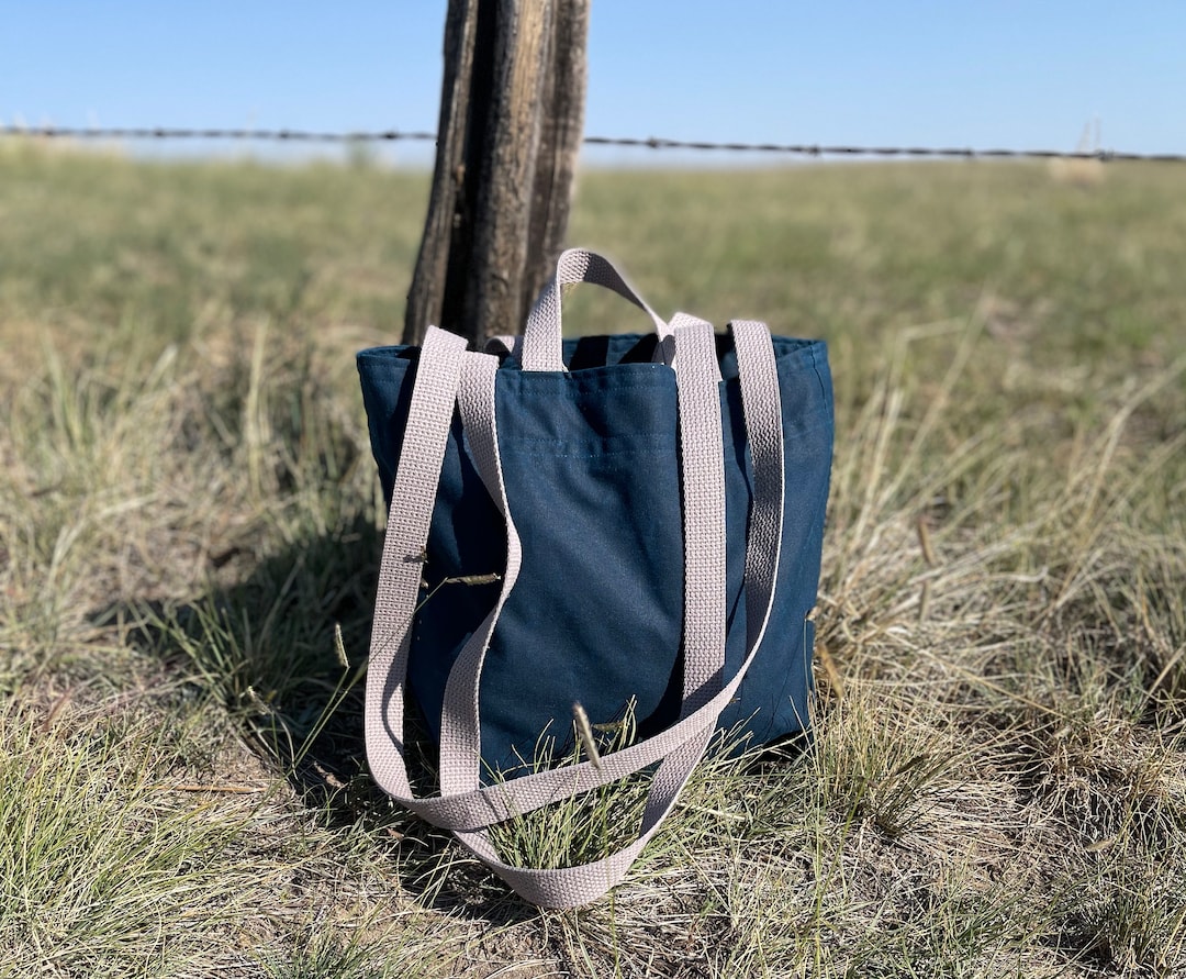 Waxed Canvas Tote- Work Tote- Vegan Tote- Market Bag- Waxed Canvas Bag ...