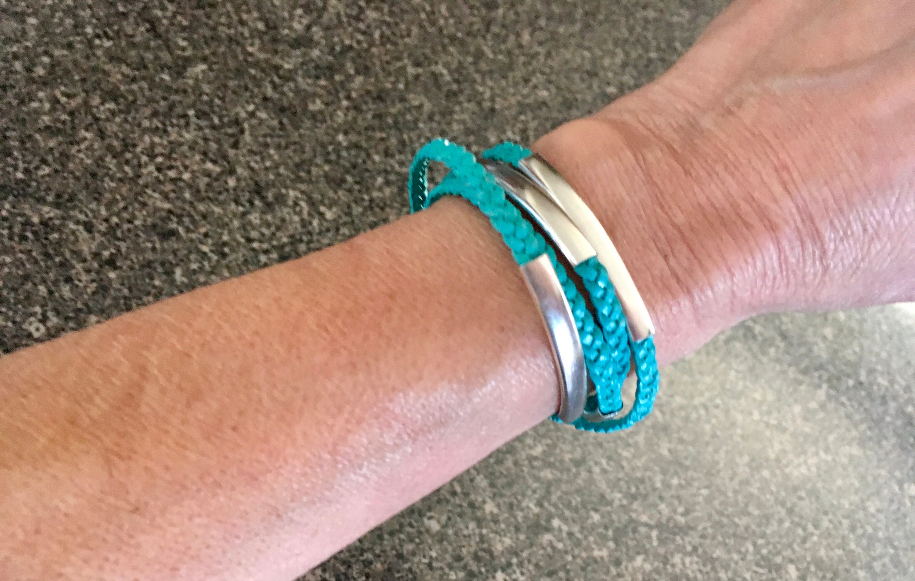 Leather Braid Wrap Bracelet - Etsy