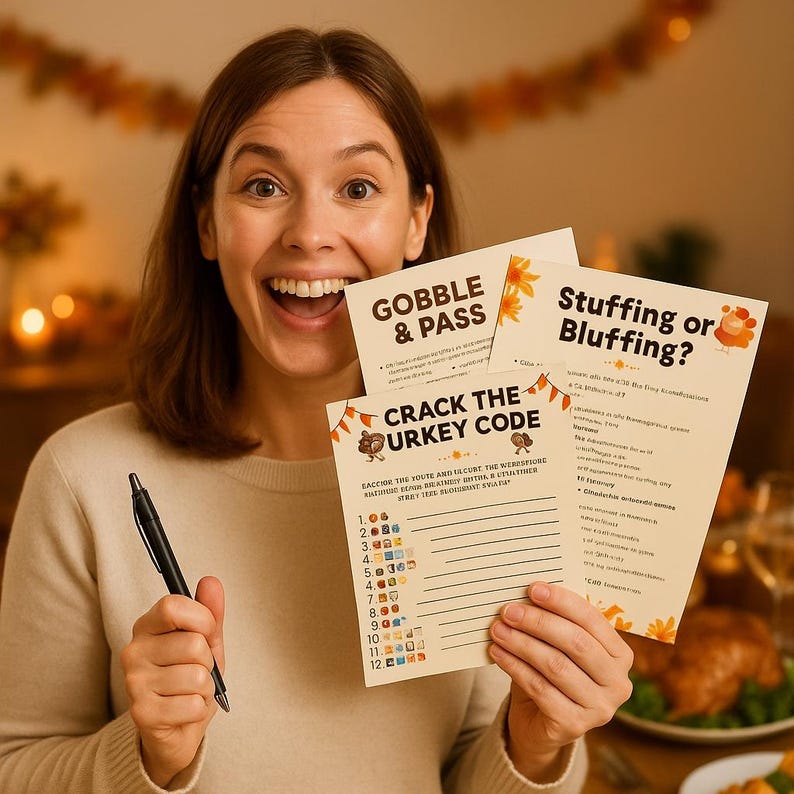 Thanksgiving Printable Game Bundle – 3 Party Games - Etsy