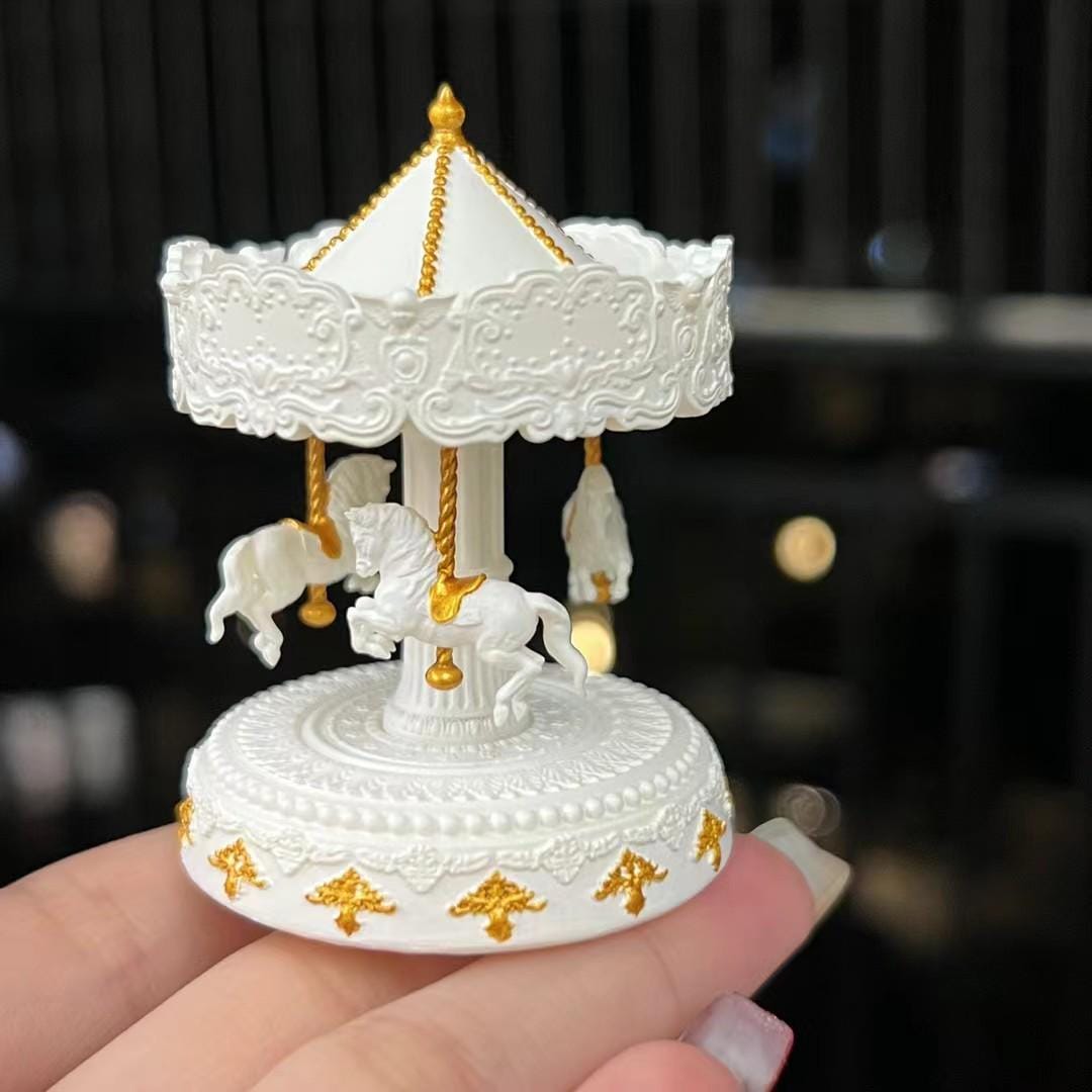 Carousel Miniature, Dolls House Accessory,can Rotate - Etsy