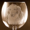 Golden Retriever Dog Crystal Wine Glass | Etched Engraved Glassware ...