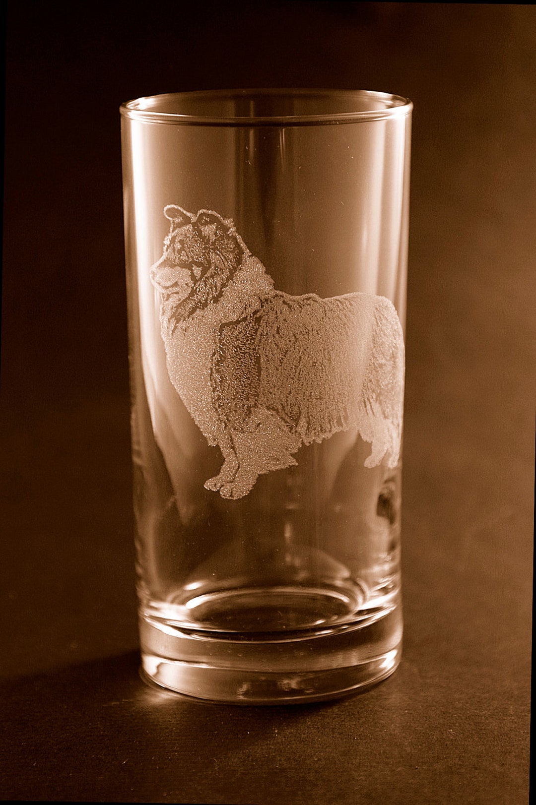 Etched Sheltie / Shetland Sheepdog on Tumblers /highballs (set of 2) - Etsy