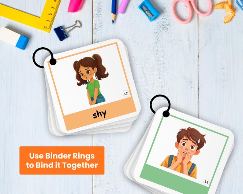 30 Emotion Cards Printable for Kids Autism Flashcards | PECS Feelings ...
