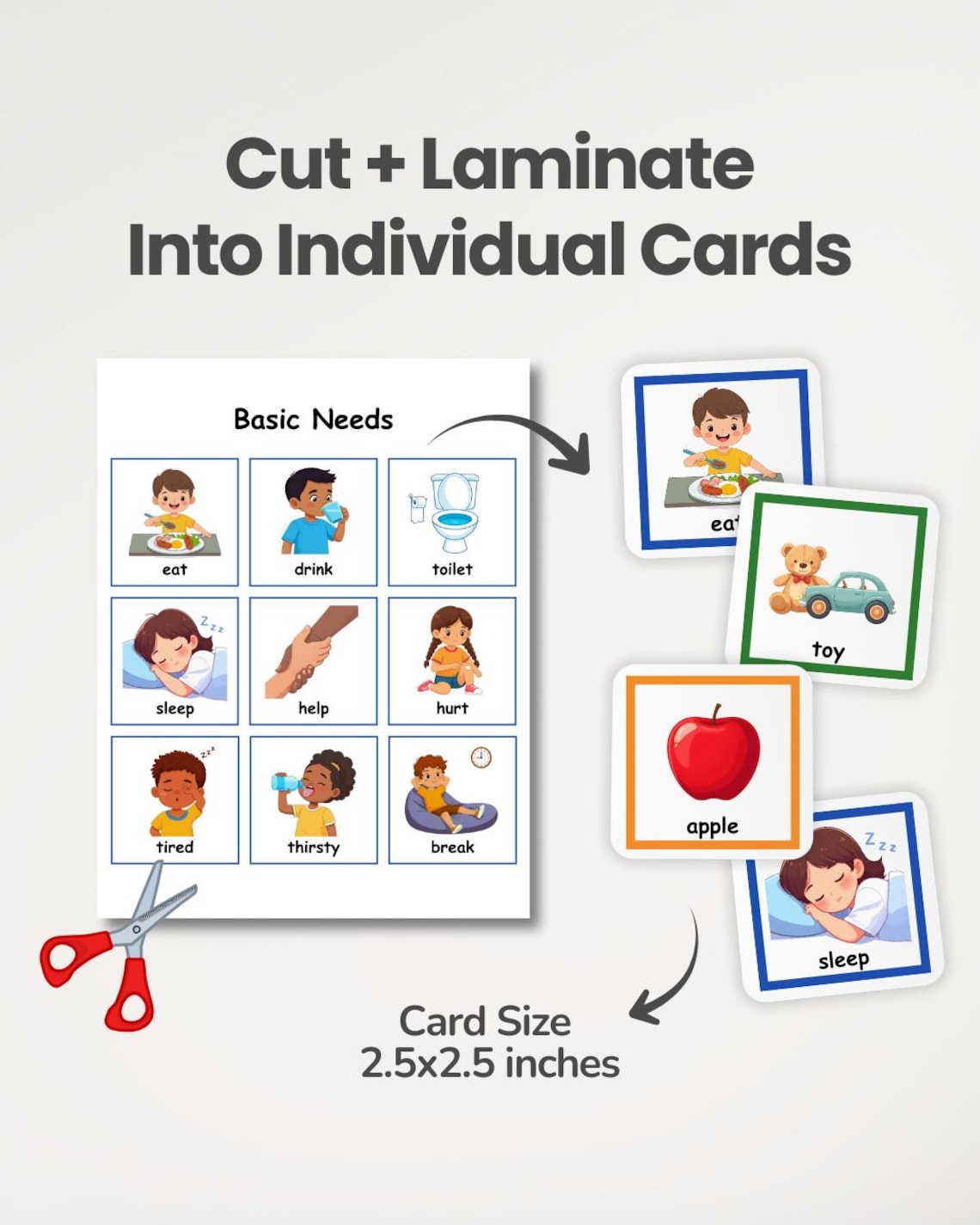 99 Printable Communication Cards PECS for Kids Toddler | Autism ...
