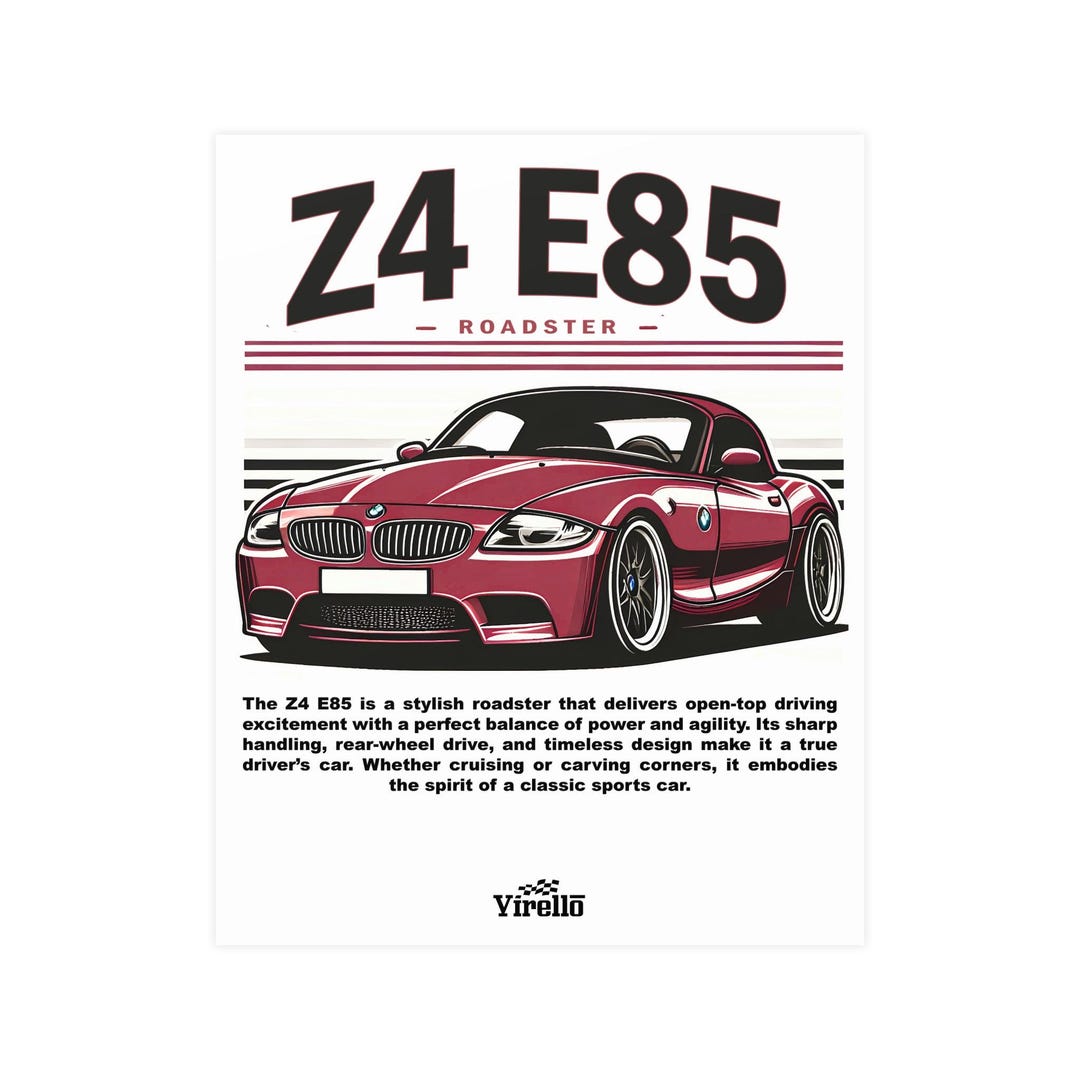 BMW Z4 (E85) Poster - Wall Art Gift for Car & Motorcycle Enthusiasts - Etsy