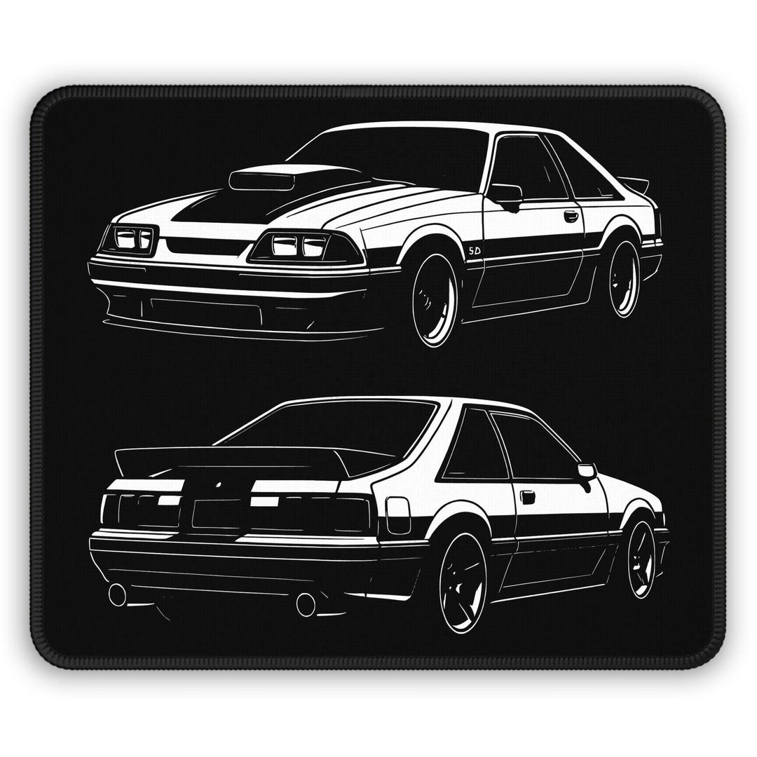 1979–1993 Ford Mustang Foxbody Mouse Pad - Motorsports Gift for Riders ...