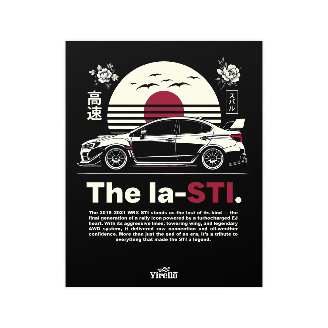 2015-2021 Subaru WRX STI (VA) Poster - Wall Art Gift for Car ...