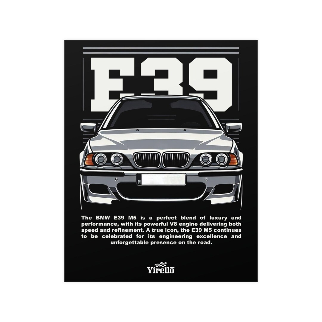 BMW M5 (E39) Poster - Wall Art Gift for Car & Motorcycle Enthusiasts - Etsy