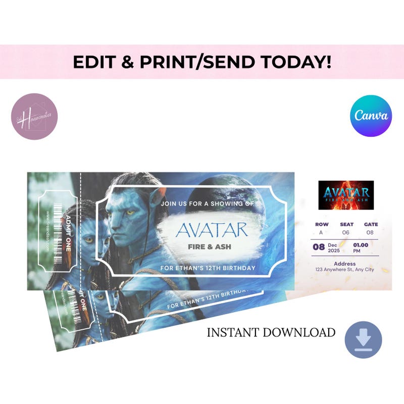 Avatar 3 Birthday Invites - Etsy