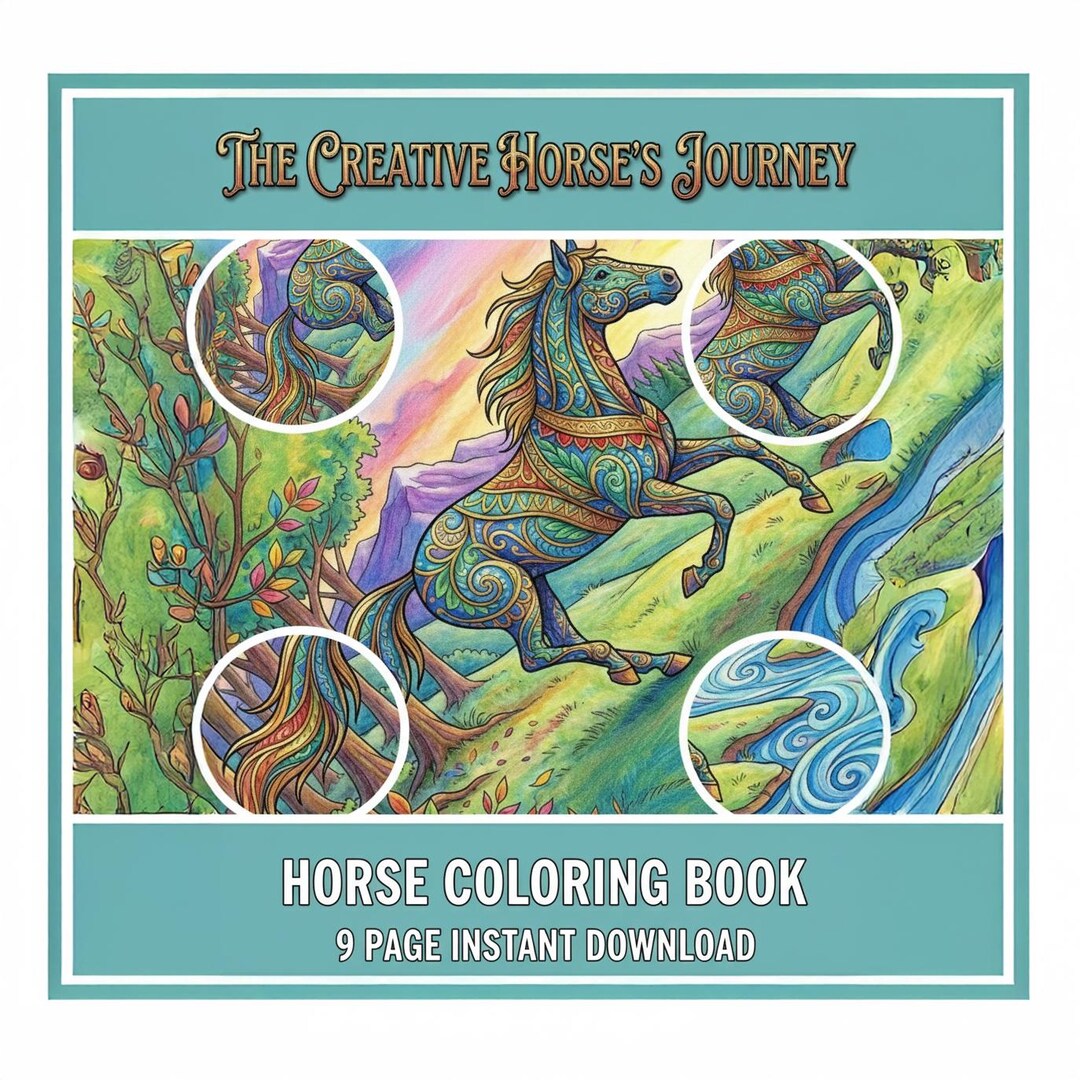 Horse Coloring Book for Kids – Fun Animal Activity (digital Download ...