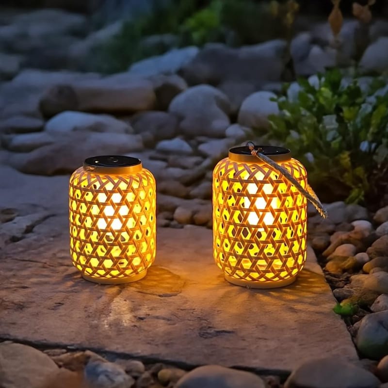 Woven Rattan Lantern - Etsy