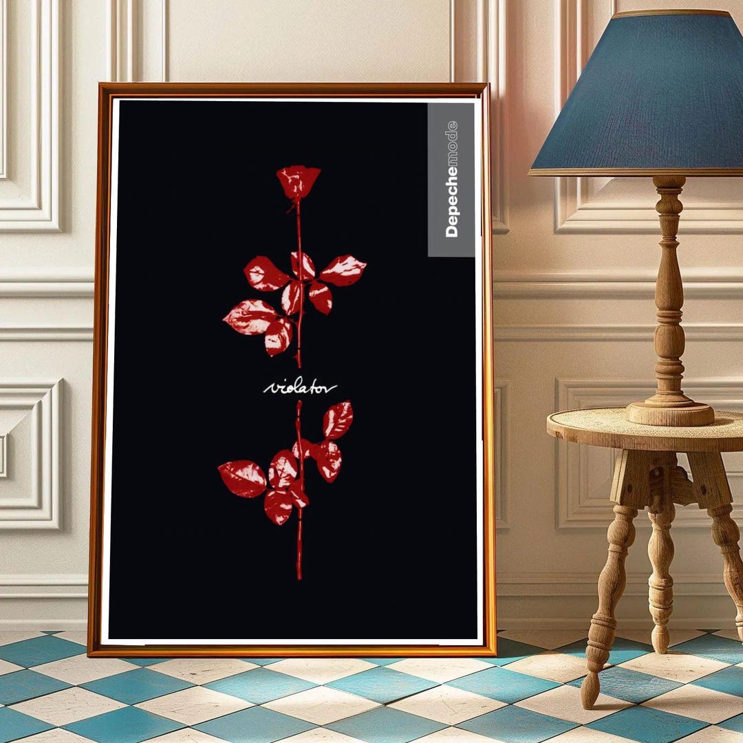 Depeche Mode Violator Album Cover Art Print, Iconic Red Rose Music Fan ...