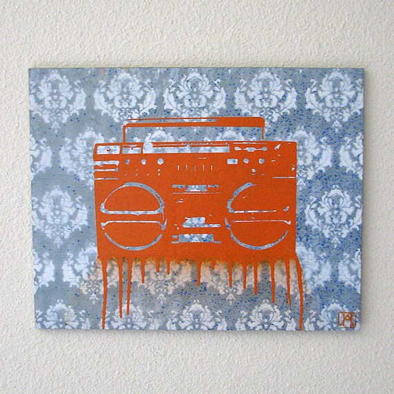 Ghetto Blaster Stencil