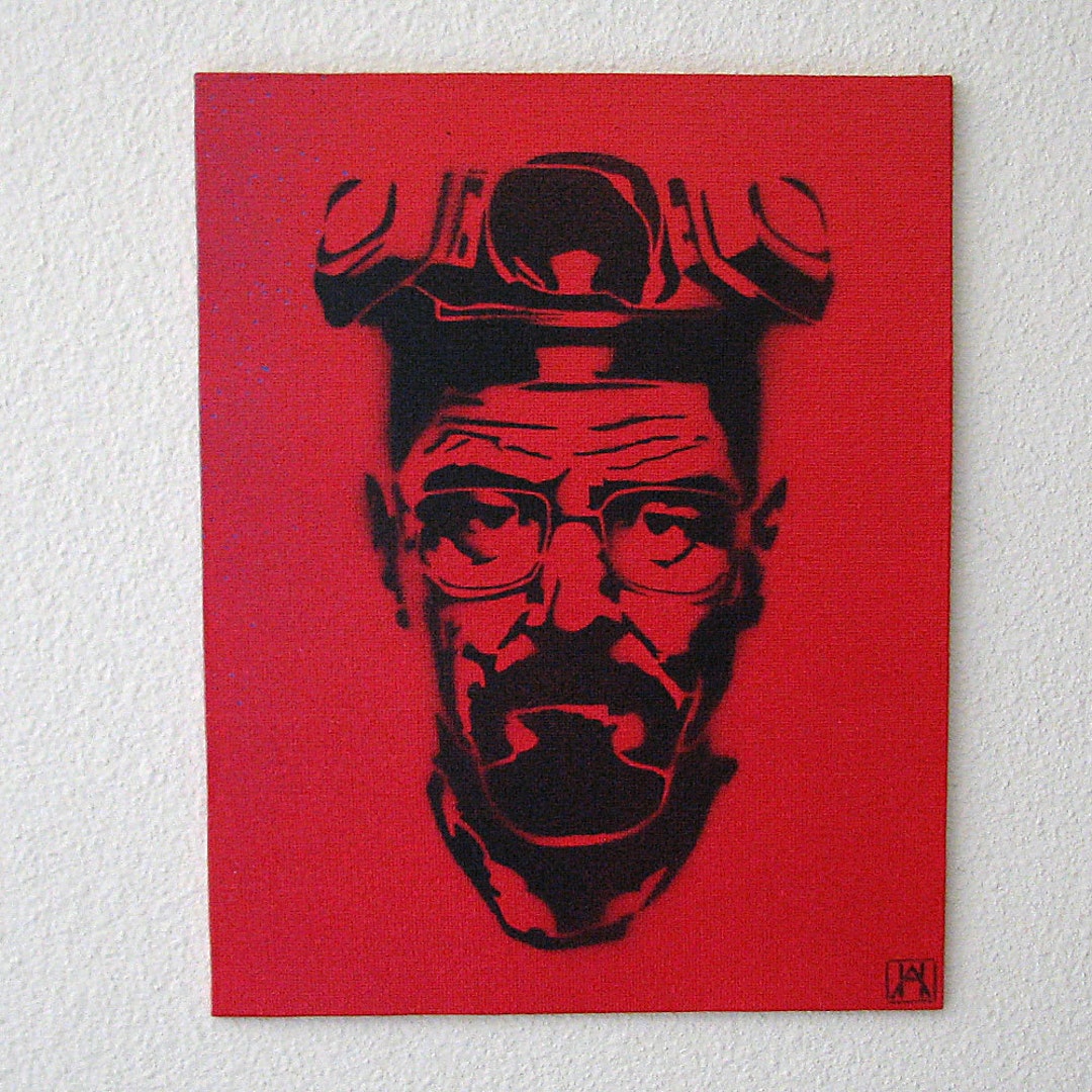 Breaking Bad Multilayer Graffiti Stencil Art on Canvas Board 8x10 - Etsy