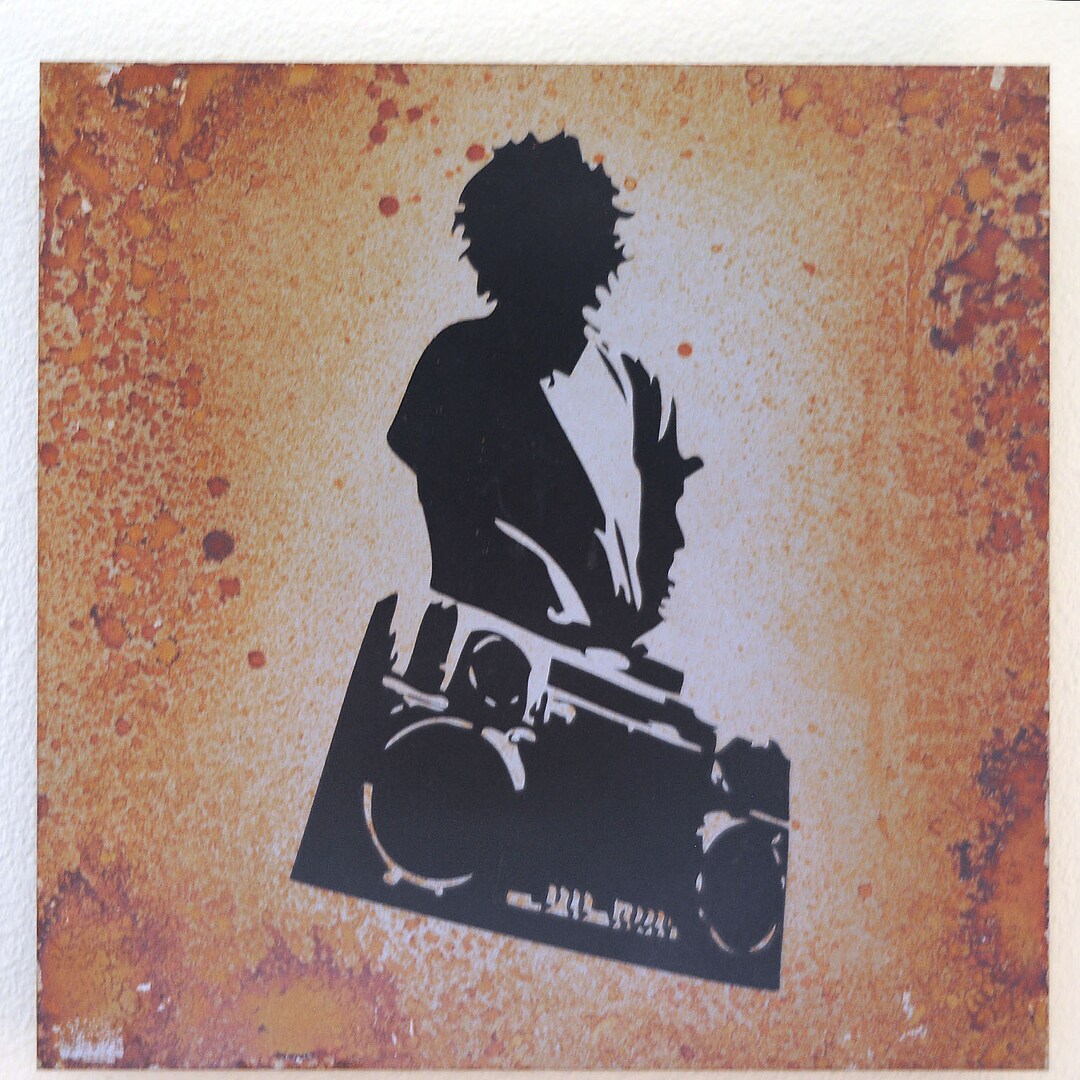 Boombox Spraypaint Stencil Art on Stainless Steel With Patina - Etsy