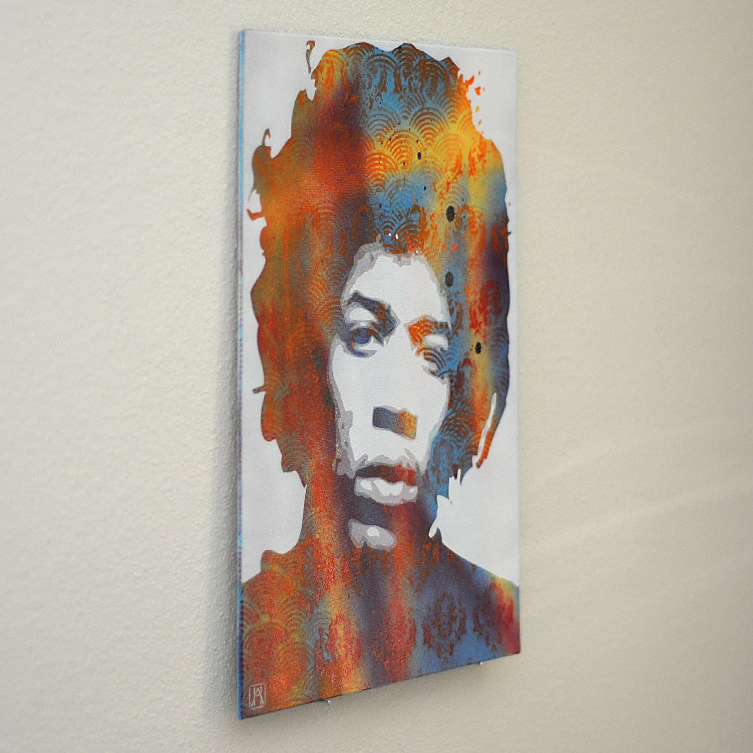 Jimi Hendrix Multilayer Graffiti Stencil Art on Canvas Board | Etsy