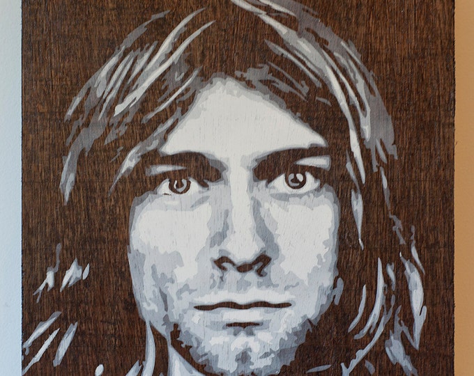Kurt Cobain Multilayer Graffiti Stencil Painting - Etsy