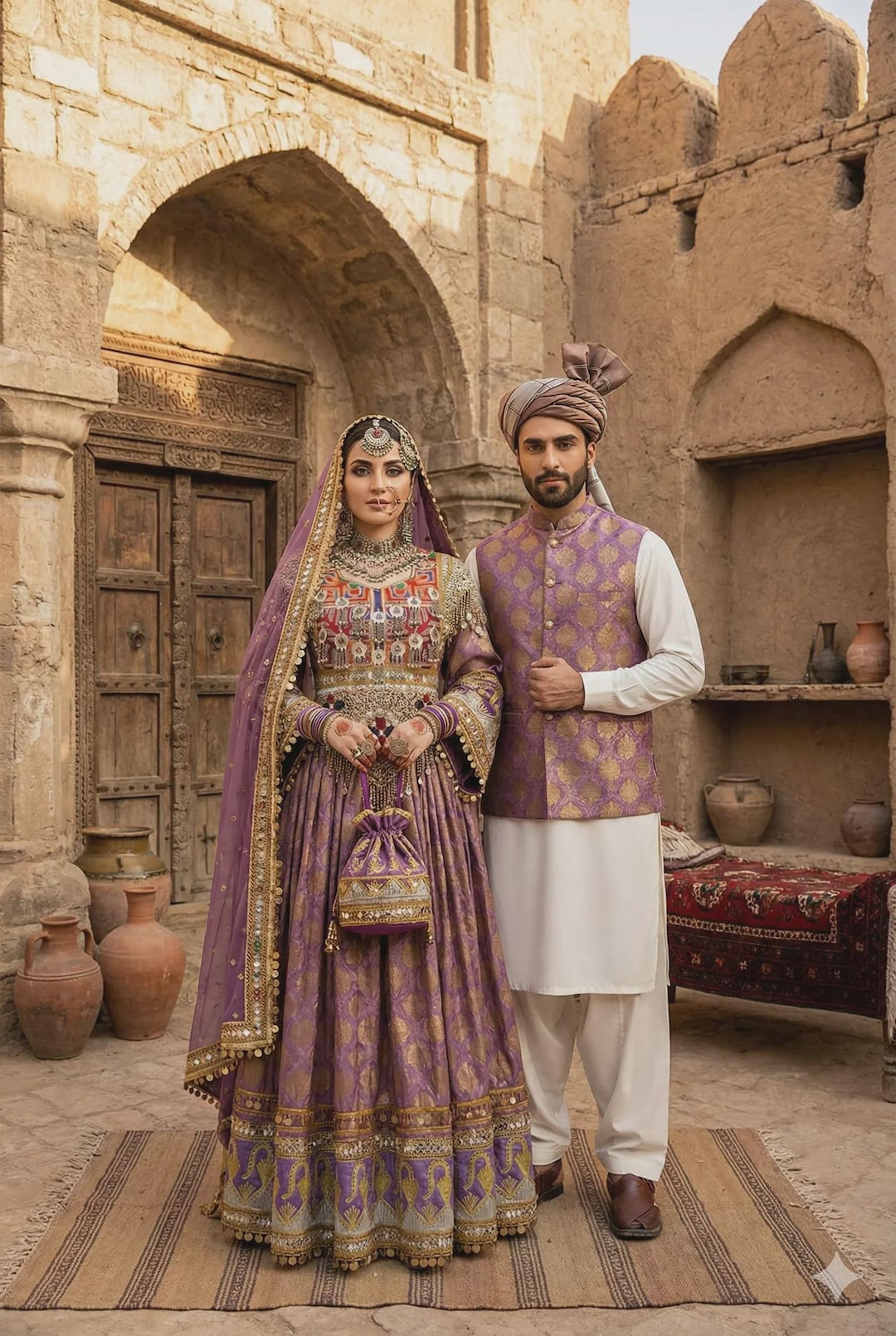 Vintage Hand Embroidered Afghan Dress | Pashtun Wedding Outfit - Etsy