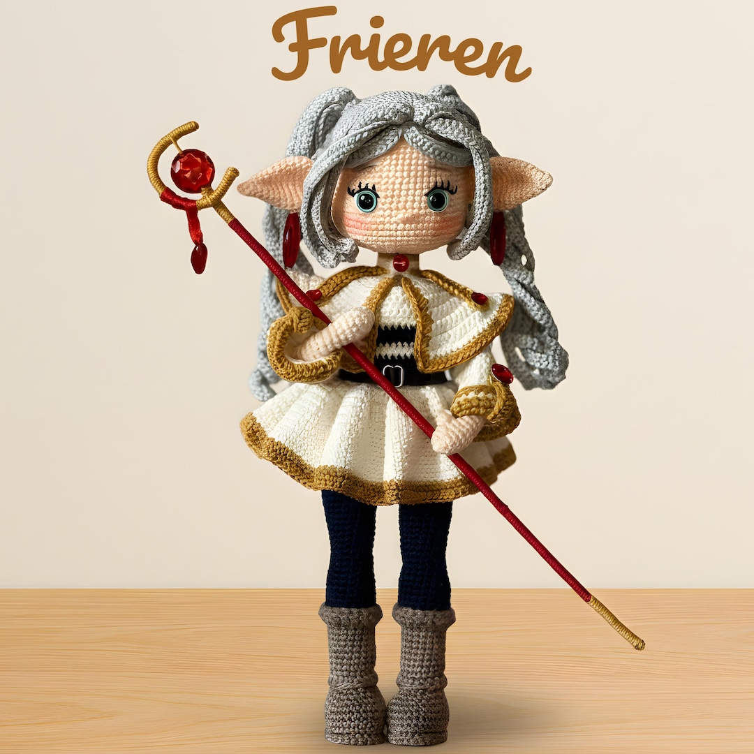 Frieren Amigurumi Crochet Pattern: Anime Mage Doll Amigurumi (PDF File ...