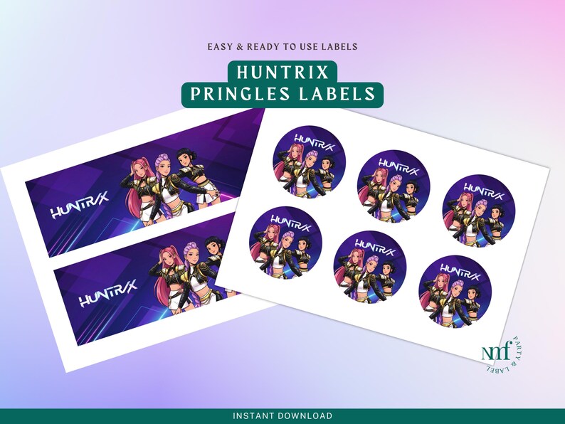 Rumi, Zoey & Mira Kpop Huntrix Pringles Wrapper 2 – Printable Snack ...
