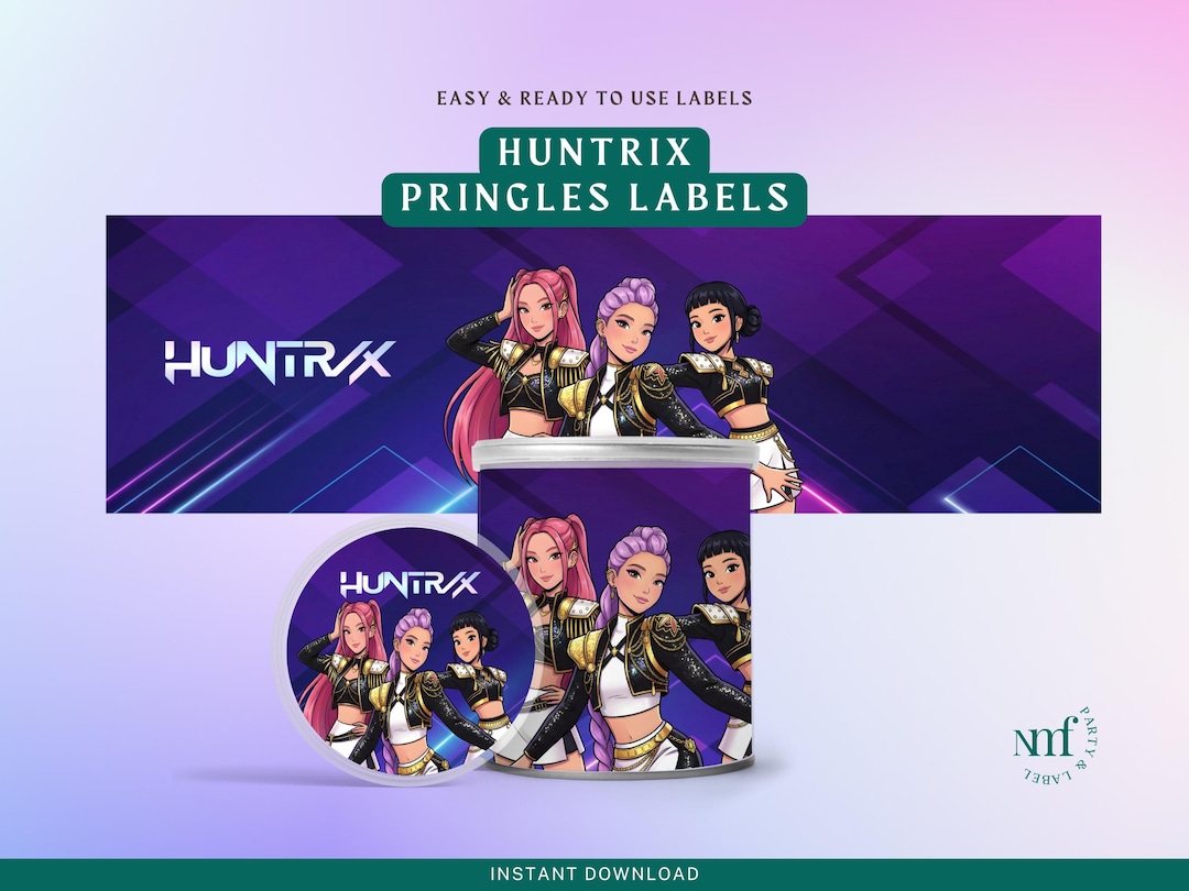 Rumi, Zoey & Mira Kpop Huntrix Pringles Wrapper 2 – Printable Snack ...