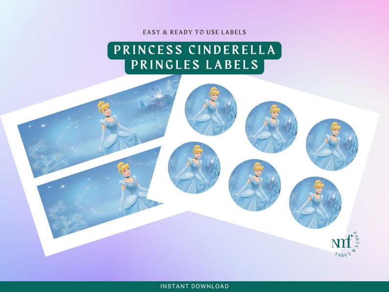 Princess Cinderella Pringles Wrapper – Printable Snack Label – Kids ...