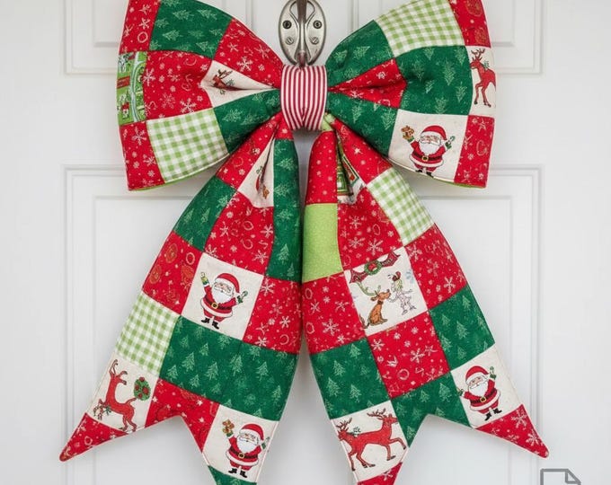 Patchwork Quilted Bow Sewing Pattern PDF • Confident Beginner • Scrap ...