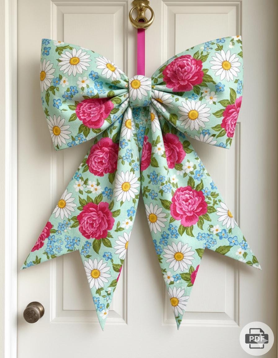 The Big Giant Quilted Bow Pattern – DIY Oversized Patchwork Bow, Bow ...