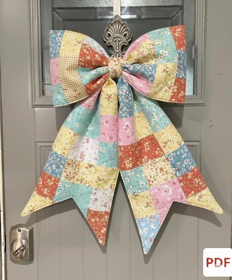 The Big Giant Quilted Bow Pattern – DIY Oversized Patchwork Bow, Bow ...