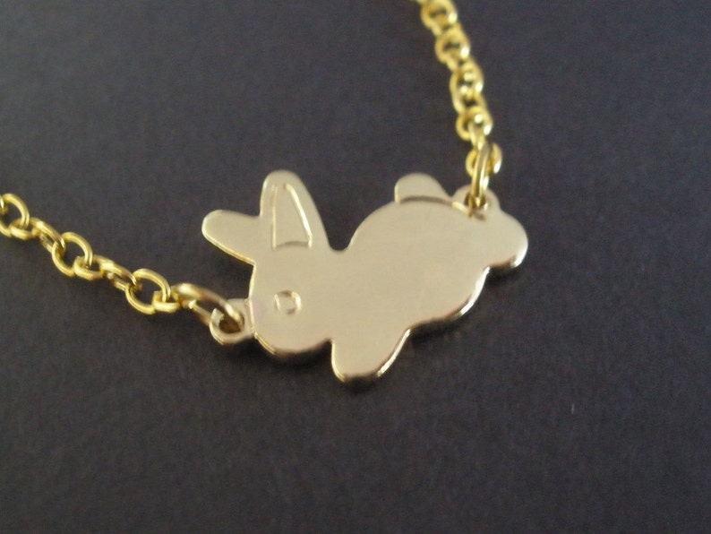 Gold Rabbit Necklace Rabbit Pendant Bunny Necklace Gold - Etsy