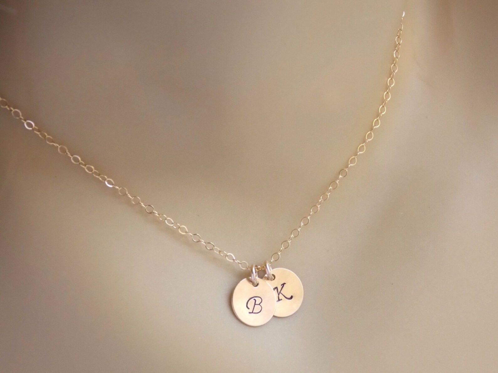 Initial Necklace, Personalized Necklace, Initial Jewelry, Gold Filled ...