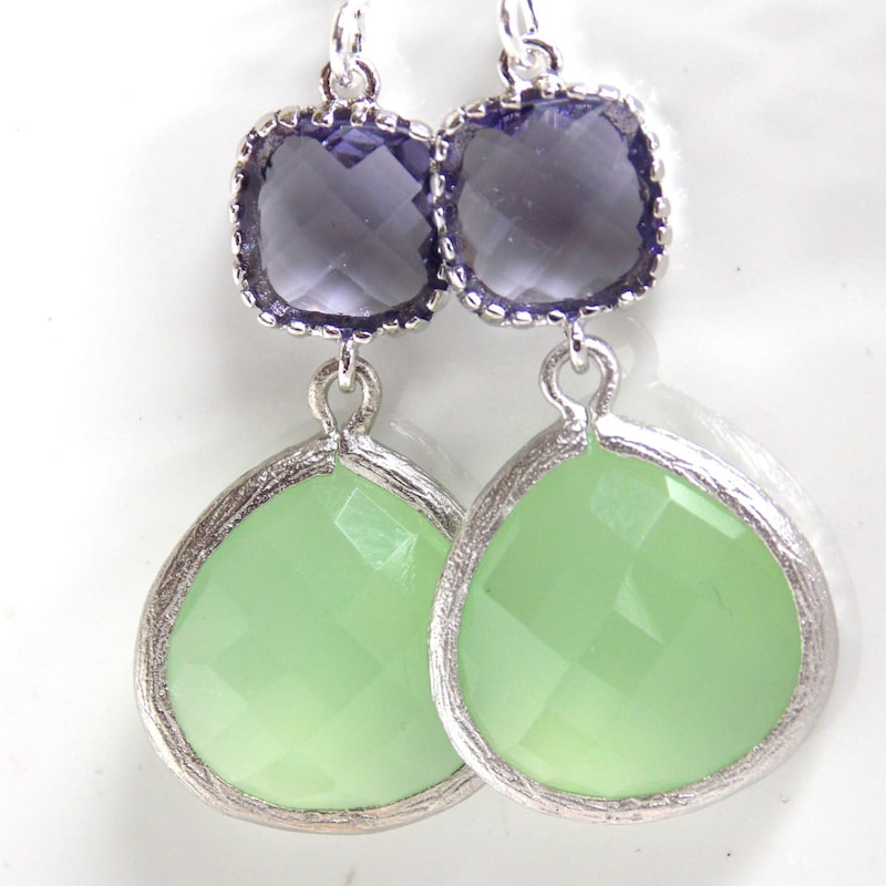 Mint Earrings - Etsy
