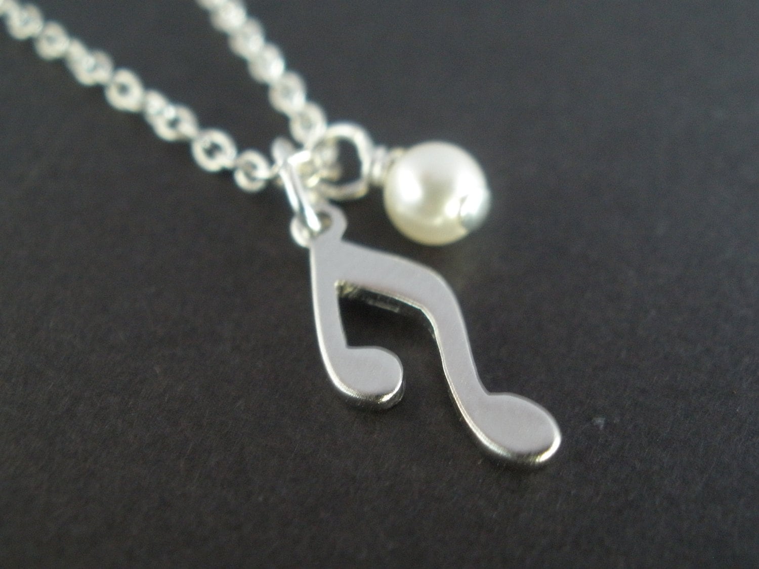 Music Note Necklace Music Note Charm Music Note Jewelry | Etsy