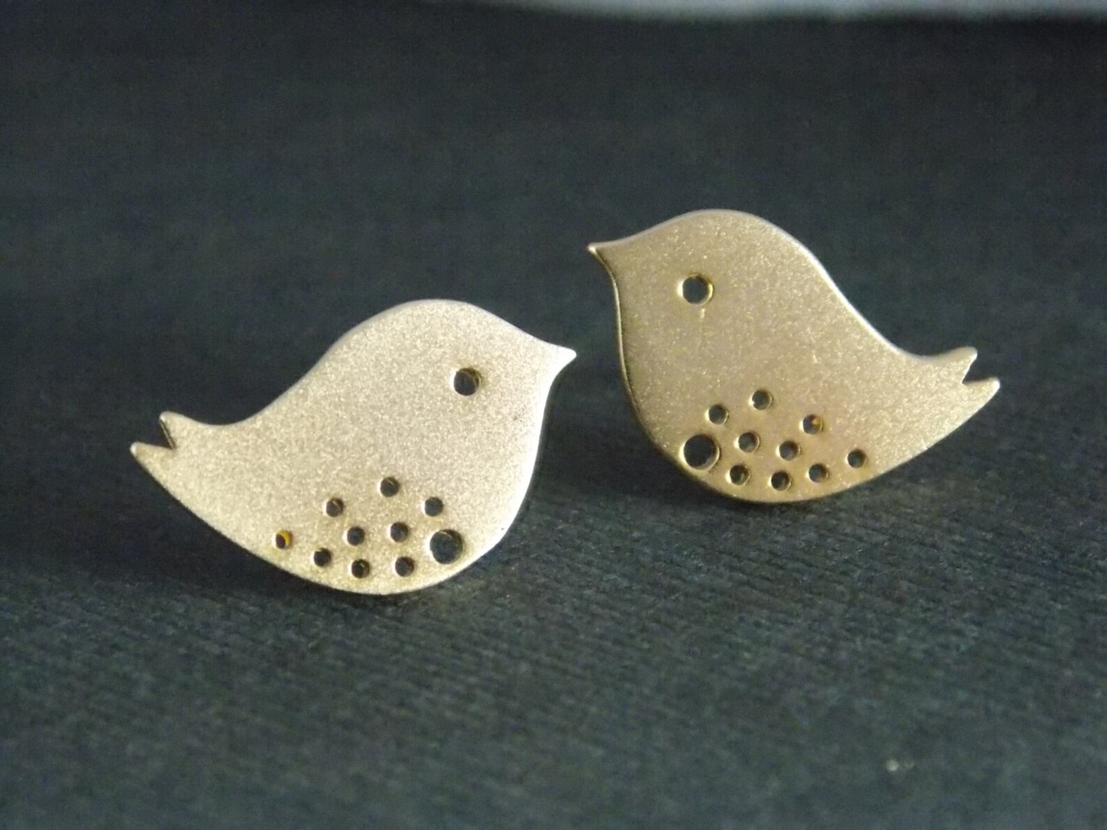 Bird Earrings, Bird Gold Earrings, Dainty Jewelry, Bird Stud Earrings ...