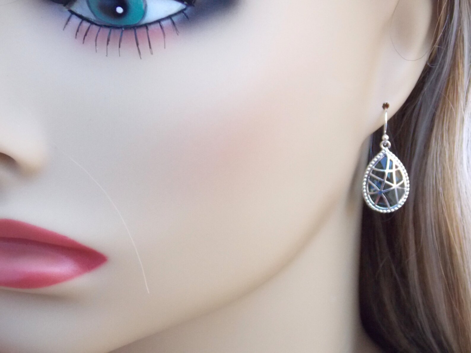 Gray Earrings, Grey Earrings, Silver Earrings, Charcoal Earrings ...